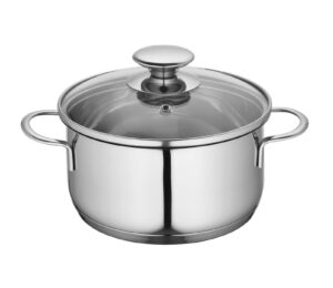 küchenprofi k2370702816 mini stockpot with glass lid, 6.25" diameter, silver