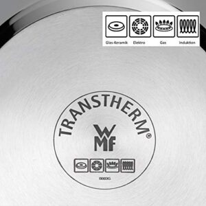 WMF Devil Pans Set of 2聽Nonstick Frying Pan Coated 24聽28聽cm Permadur Flame-Retardant Plastic Handle Cromargan Stainless Steel Hand Wash Dfrei Induction Frying Pan, Silver, 16聽cm (Pack of 2聽Units