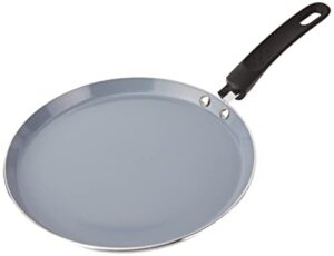 masterclass master class ceramic non-stick induction ready 24cm eco crêpe pan, silver