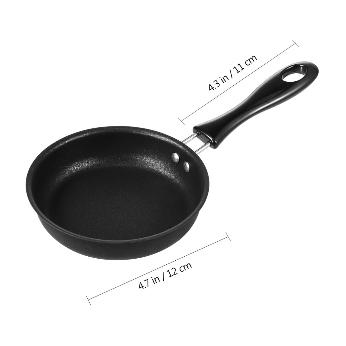 Cabilock Mini Egg Omelette Pancake Pots and Pans Nonstick Frying Pan Mini Cooking Pan Saucepan Cookware for Fried Eggs Pancake Making (12CM)