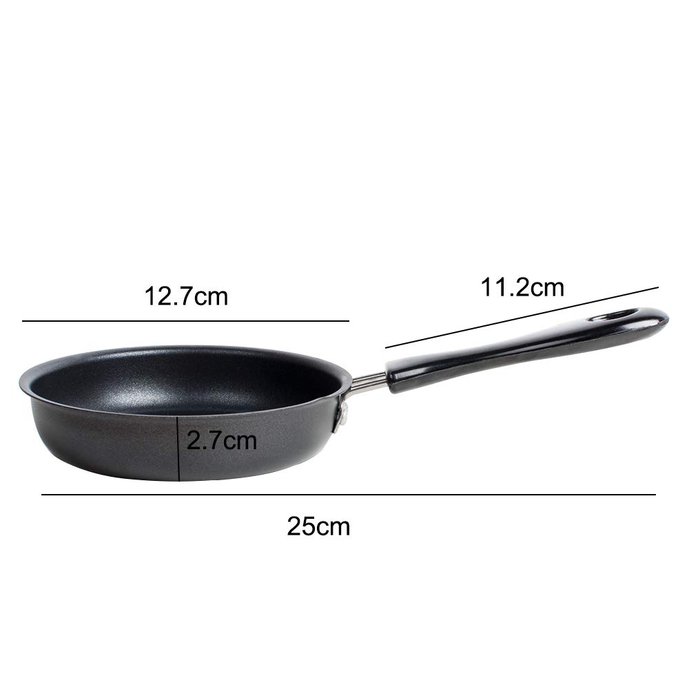 Nonstick Frying Pan Skillet, Non Stick Carbon Steel Fry Pan Egg Pan Omelet Pans, Egg Pancake Mini Non Stick Fry Frying Pan, Diameter 5 Inches