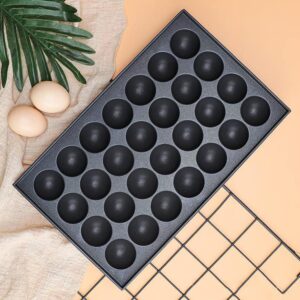 Takoyaki Pan, 28 Takoyaki Maker Baking Pan Japanese Octopus Meatball Grill Pan Egg Mold Tray Plate for Home Kitchen Cake Cooking Tool (13x7.9Inches)