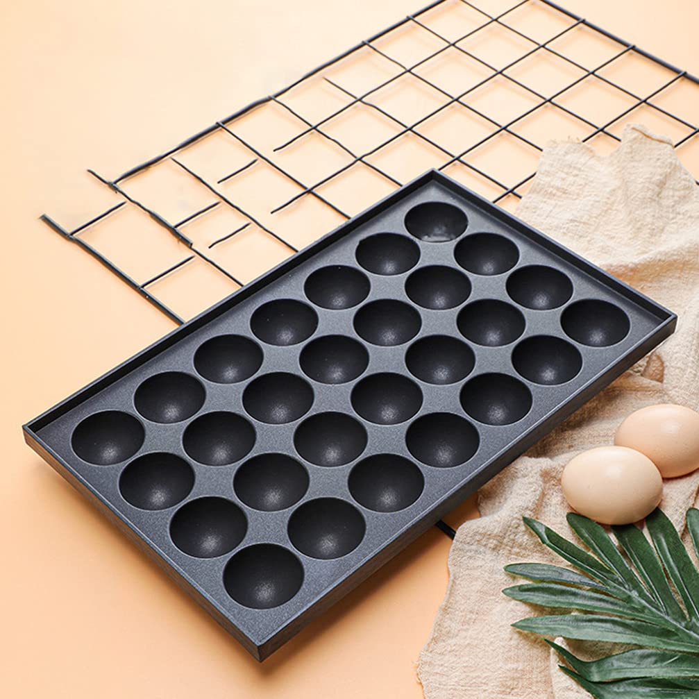 Takoyaki Pan, 28 Takoyaki Maker Baking Pan Japanese Octopus Meatball Grill Pan Egg Mold Tray Plate for Home Kitchen Cake Cooking Tool (13x7.9Inches)