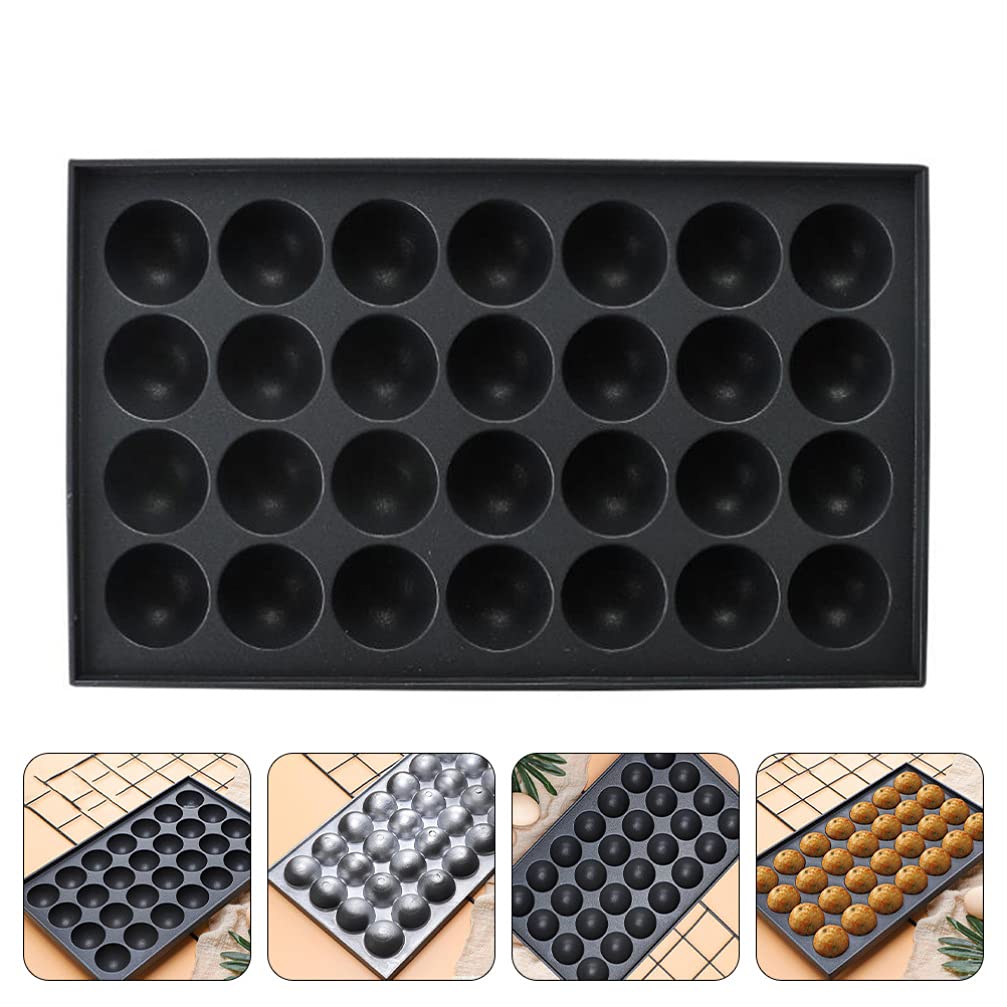 Takoyaki Pan, 28 Takoyaki Maker Baking Pan Japanese Octopus Meatball Grill Pan Egg Mold Tray Plate for Home Kitchen Cake Cooking Tool (13x7.9Inches)