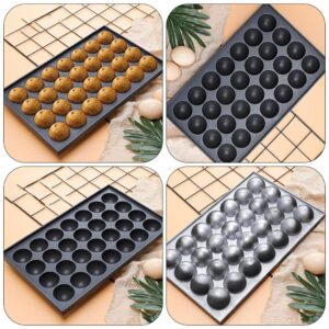 Takoyaki Pan, 28 Takoyaki Maker Baking Pan Japanese Octopus Meatball Grill Pan Egg Mold Tray Plate for Home Kitchen Cake Cooking Tool (13x7.9Inches)