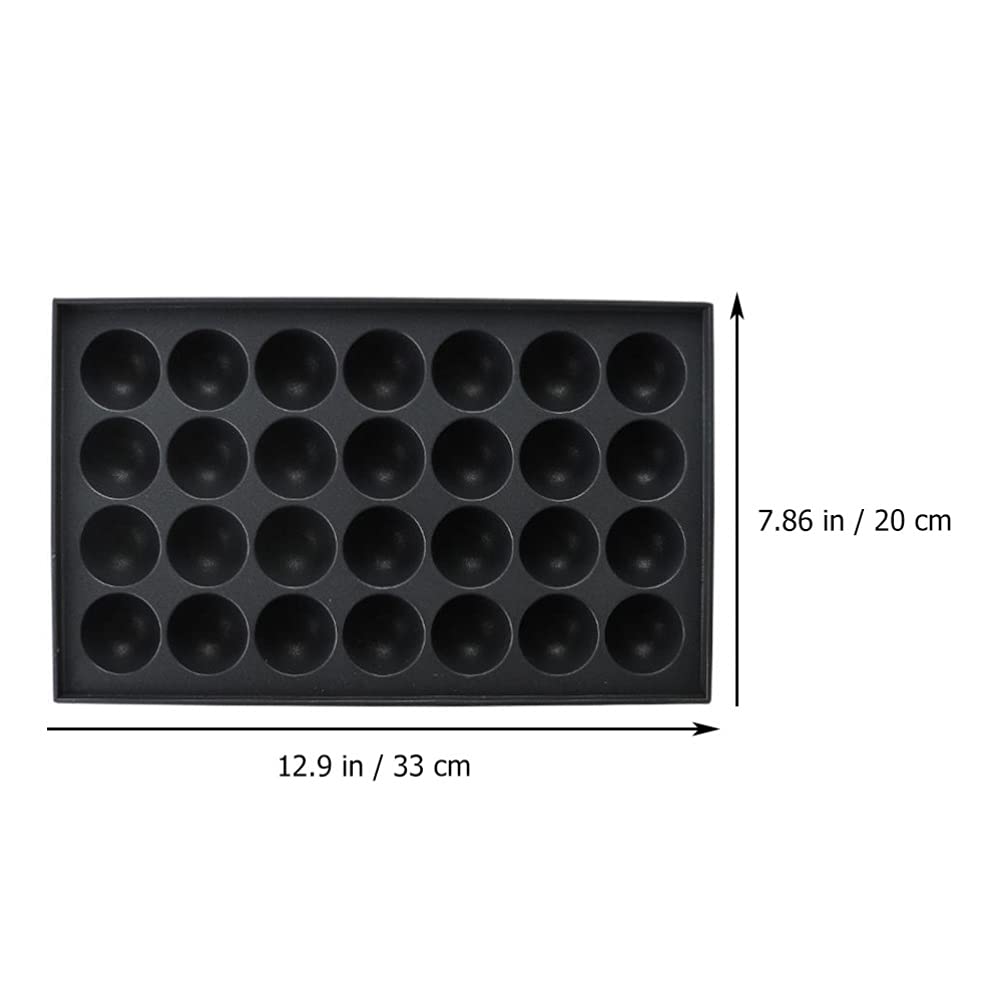 Takoyaki Pan, 28 Takoyaki Maker Baking Pan Japanese Octopus Meatball Grill Pan Egg Mold Tray Plate for Home Kitchen Cake Cooking Tool (13x7.9Inches)