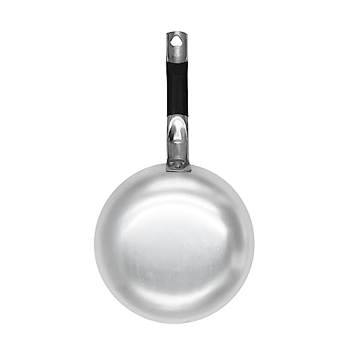 Pentole Agnelli Saltare Aluminium Blower Frying Pan 5 Mm. Thick with Cool Handle, Diameter 28 Cm, 28cm, Silver