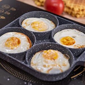 Aluminum 4-cup non-stick frying pan suitable for all heat sources