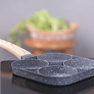 Aluminum 4-cup non-stick frying pan suitable for all heat sources