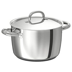 ikea thick base/aluminium/stainless steel pot with lid,5l_sold by bunnings home