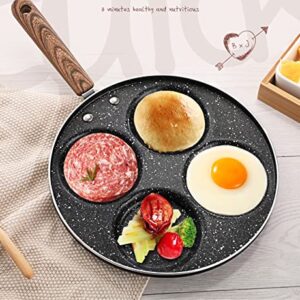 Egg Frying Pan, 4 Cups Household Aluminum Non Stick Breakfast Fried Egg Cooker, Swedish Pancake, Plett, Crepe Pan for Gas Stove, 9.6 in