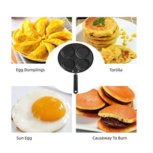 Egg Frying Pan, 4 Cups Household Aluminum Non Stick Breakfast Fried Egg Cooker, Swedish Pancake, Plett, Crepe Pan for Gas Stove, 9.6 in