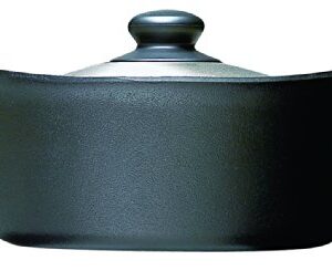 Sori Yanagi Nambu Ironware Iron Pot, Deep Type, 8.7 inches (22 cm), Induction Compatible, Stainless Steel Lid Included