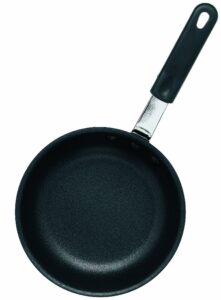 crestware b00857v1o4 10.375-inch black pearl anodized fry pan with dupont platinumpro coating with molded handle, extra large, silver