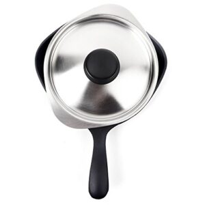 sori yanagi nanbu ironware mini bread with simple design that can be served as it is for your table, 6.3 inches (16 cm), made in japan, stainless steel lid included, induction compatible