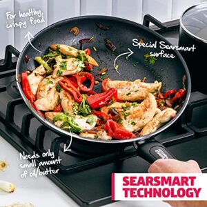 Kitchen Stories Searsmart Nonstick Frying Pan 24cm-Black-Induction Compatible-Oven Safe, 24 cm - Frypan