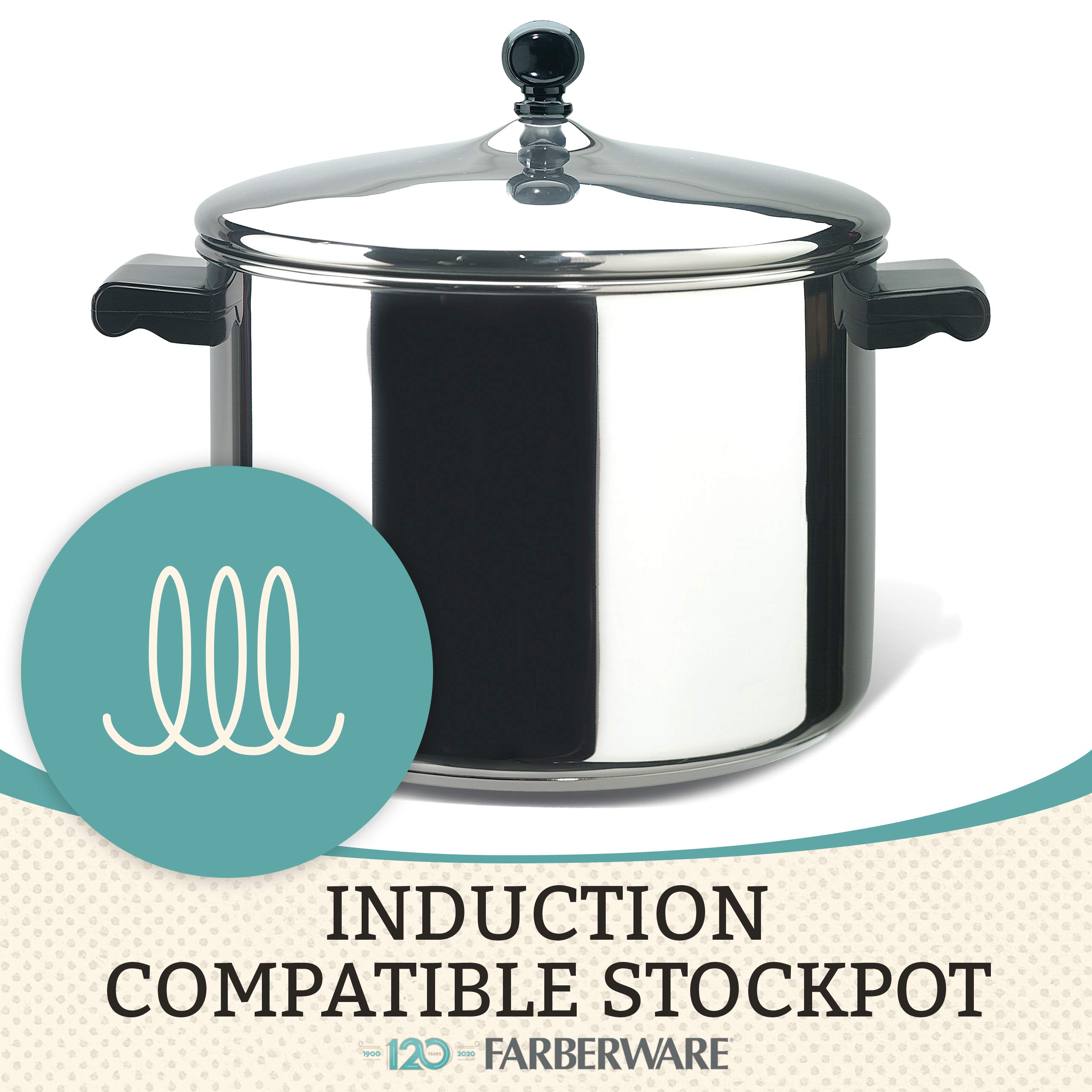 Farberware Classic Stainless Steel 6-Quart Stockpot with Lid + 3 Quart Saucepan