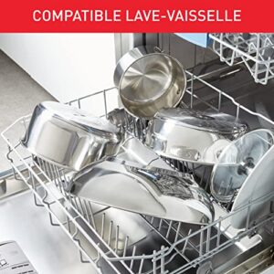 Tefal Comfort Max Stainless Steel 3 Piece Set (14cm Milkpan, 16/18cm Saucepans with Lids), Unique, Silver