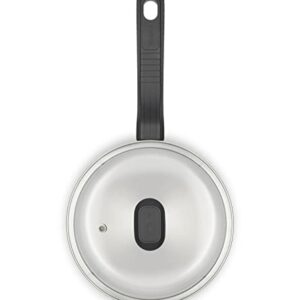 Tefal Comfort Max Stainless Steel 3 Piece Set (14cm Milkpan, 16/18cm Saucepans with Lids), Unique, Silver