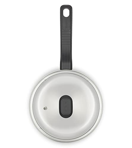 Tefal Comfort Max Stainless Steel 3 Piece Set (14cm Milkpan, 16/18cm Saucepans with Lids), Unique, Silver