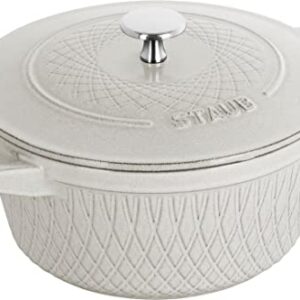 Staub Twist Cocotte Z1023-187 Round Campagne 7.9 inches (20 cm) Both Handed Cast Enameled Pot, Induction Compatible