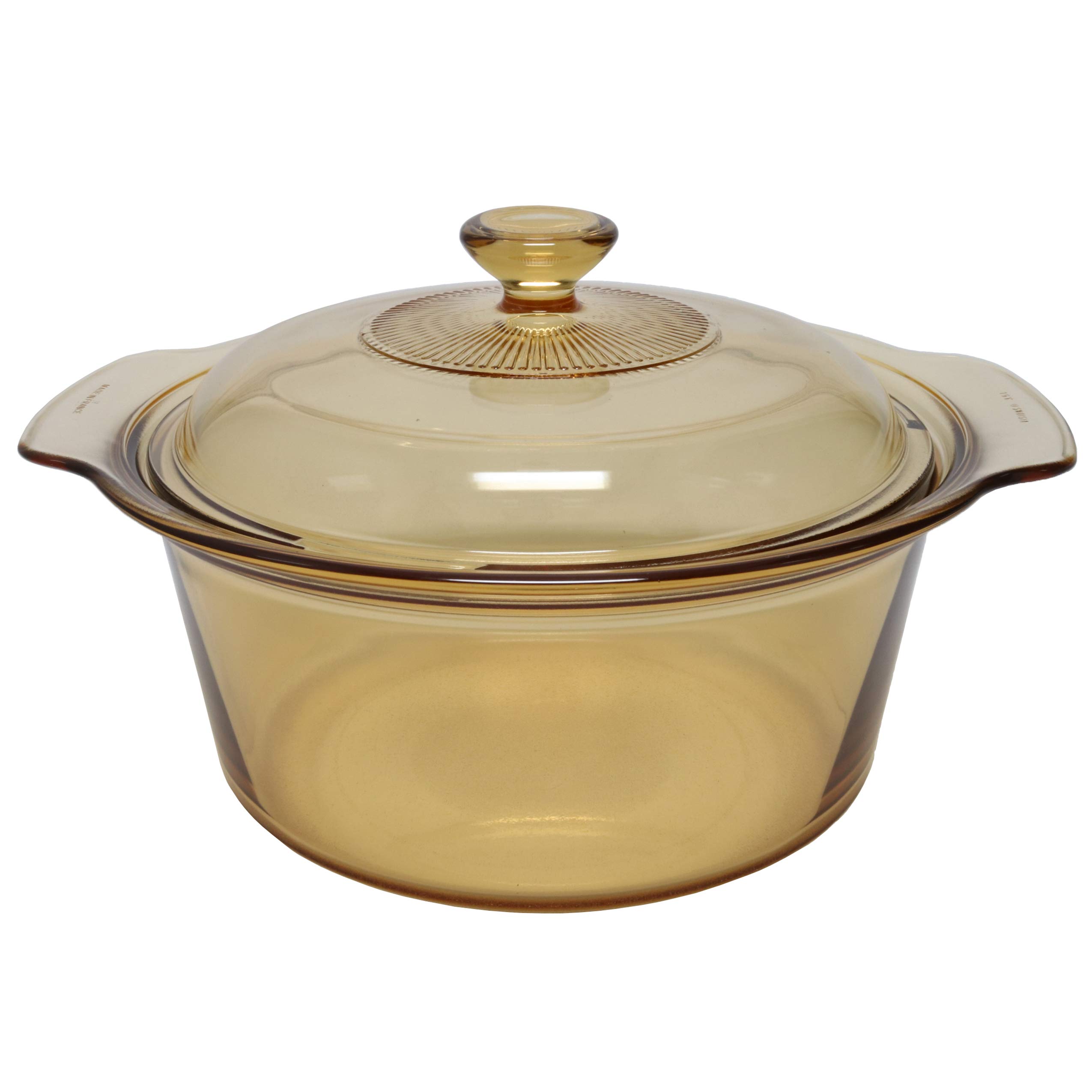 Visions 3.5L Covered Dutch Oven Amber Glass Pot & Lid