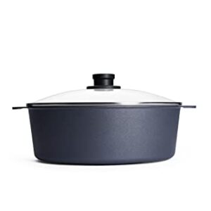 Woll Plus/Diamond Lite Induction Oval Roaster with Lid, 6.3 Quart, 10, Gray