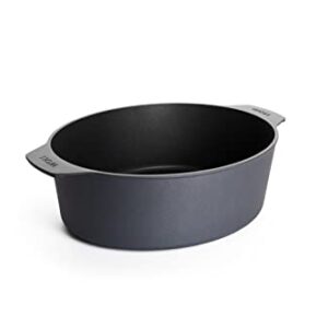 Woll Plus/Diamond Lite Induction Oval Roaster with Lid, 6.3 Quart, 10, Gray