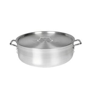 restaurant essentials 24 quart aluminum brazier pot & lid mirror finish, comes in each