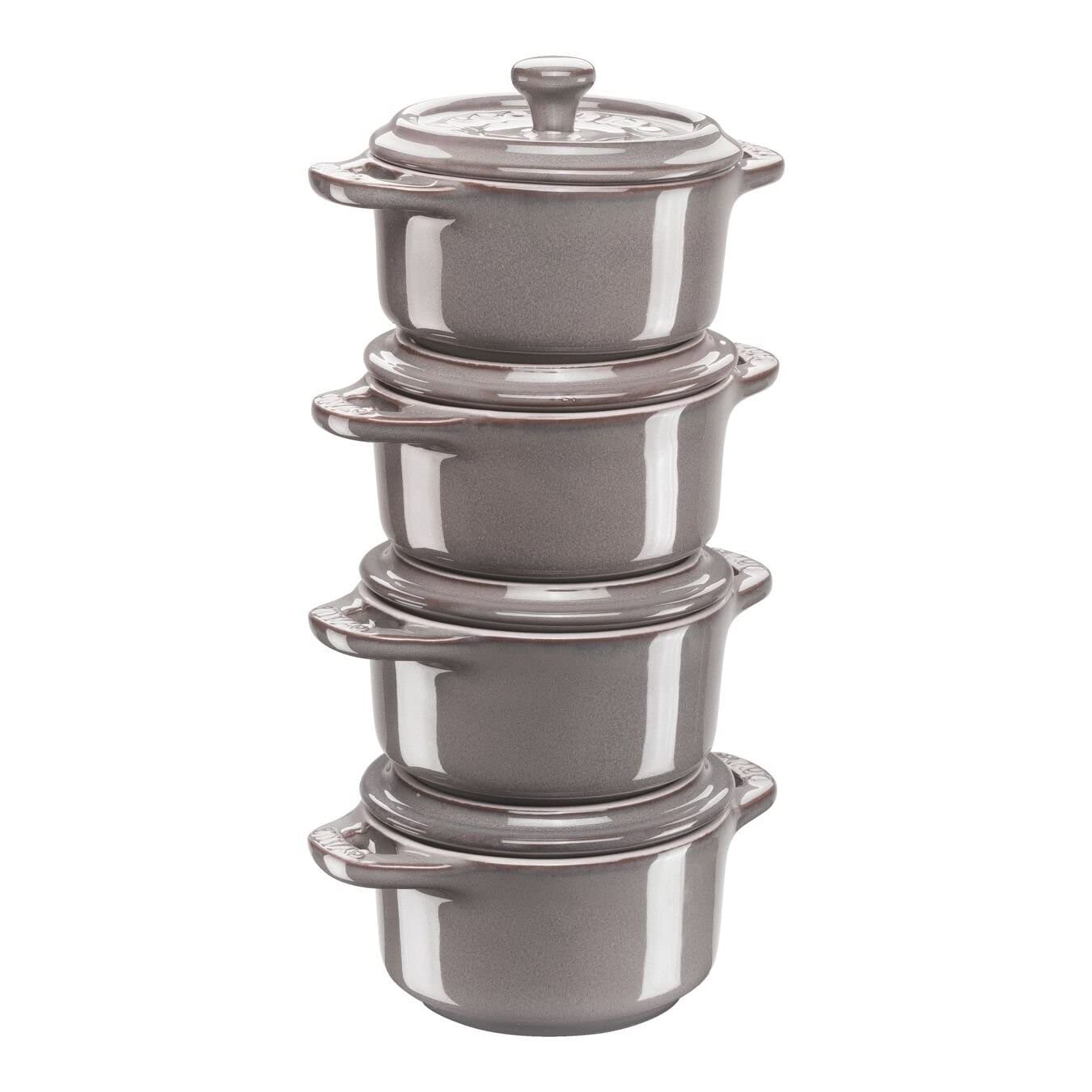 Staub, Ceramic By Staub Mini Cocotte Set 4 Compartments Round