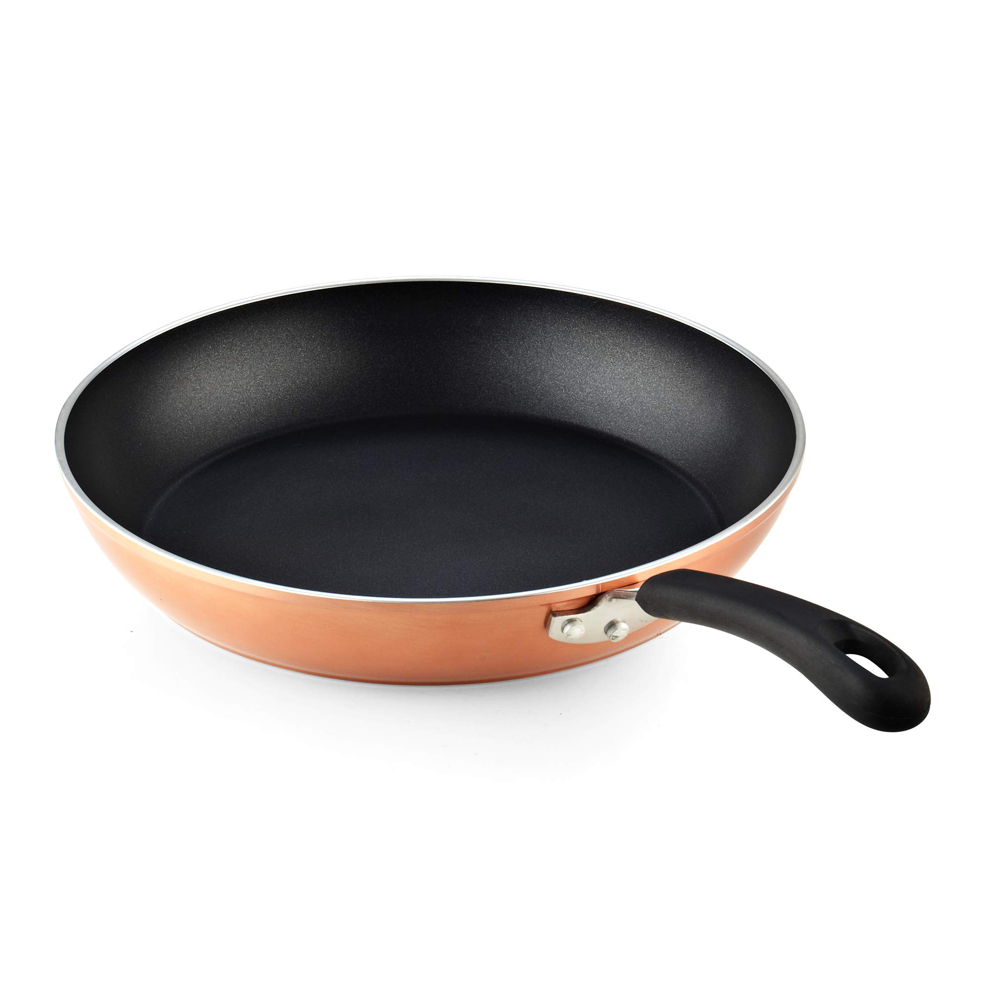 Cook N Home Nonstick Frying Pan Skillet, 8-inch, 9.5-inch, 12-Inch, 3-Piece Set Sauté Fry Pan Omelet Egg Pan Induction Cookware, Copper