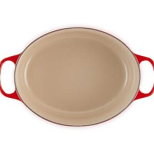 Le Creuset Enameled Cast Iron Noel Collection Signature Oval Dutch Oven, 6.75 qt., Applique w/Gold Knob