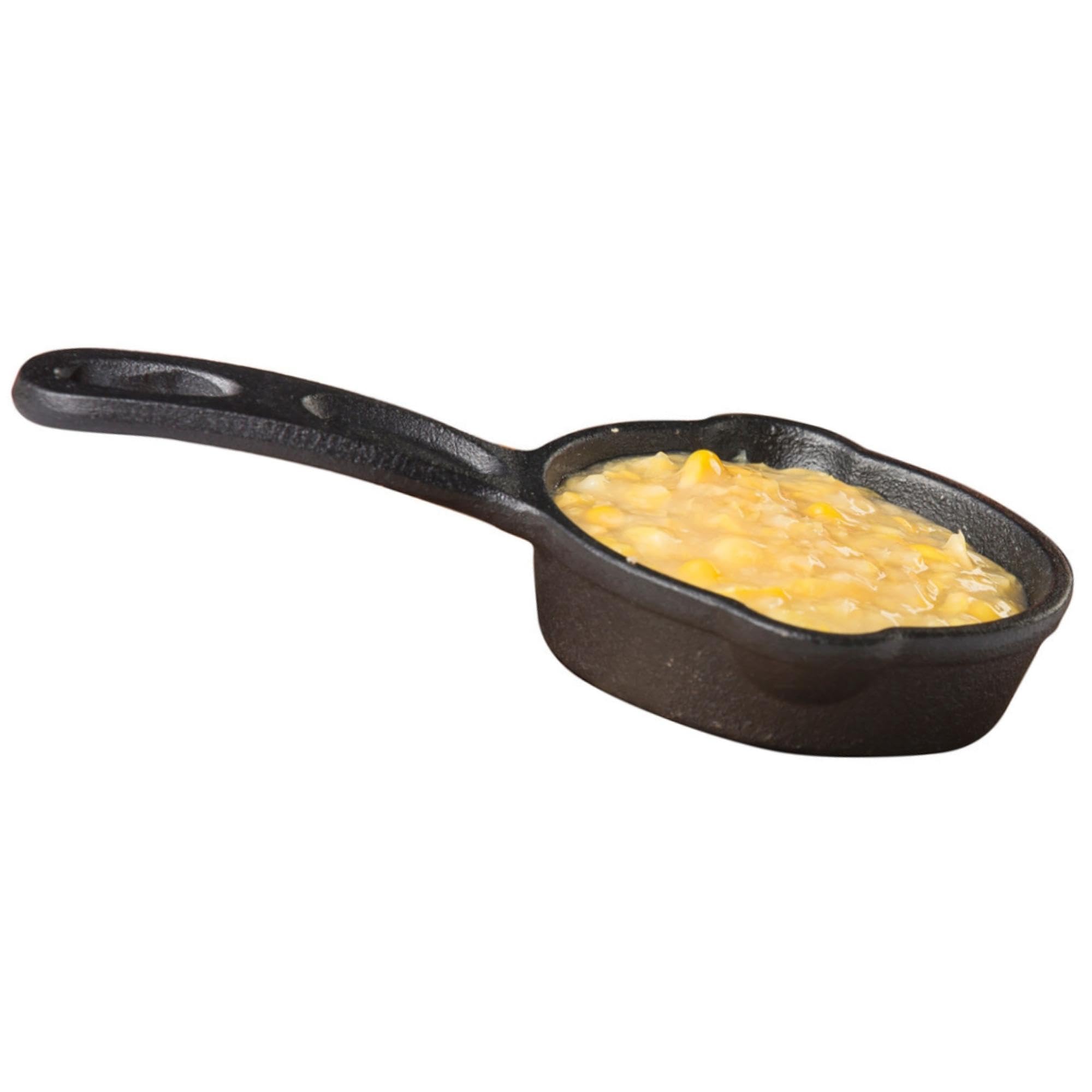 TableCraft Products CW30124 Cast Iron Mini Round Skillet 5⅝" Dia (10⅜" with Handle) x 1¼" D, 1.25" Height, 3.125" Width, 10.375" Length