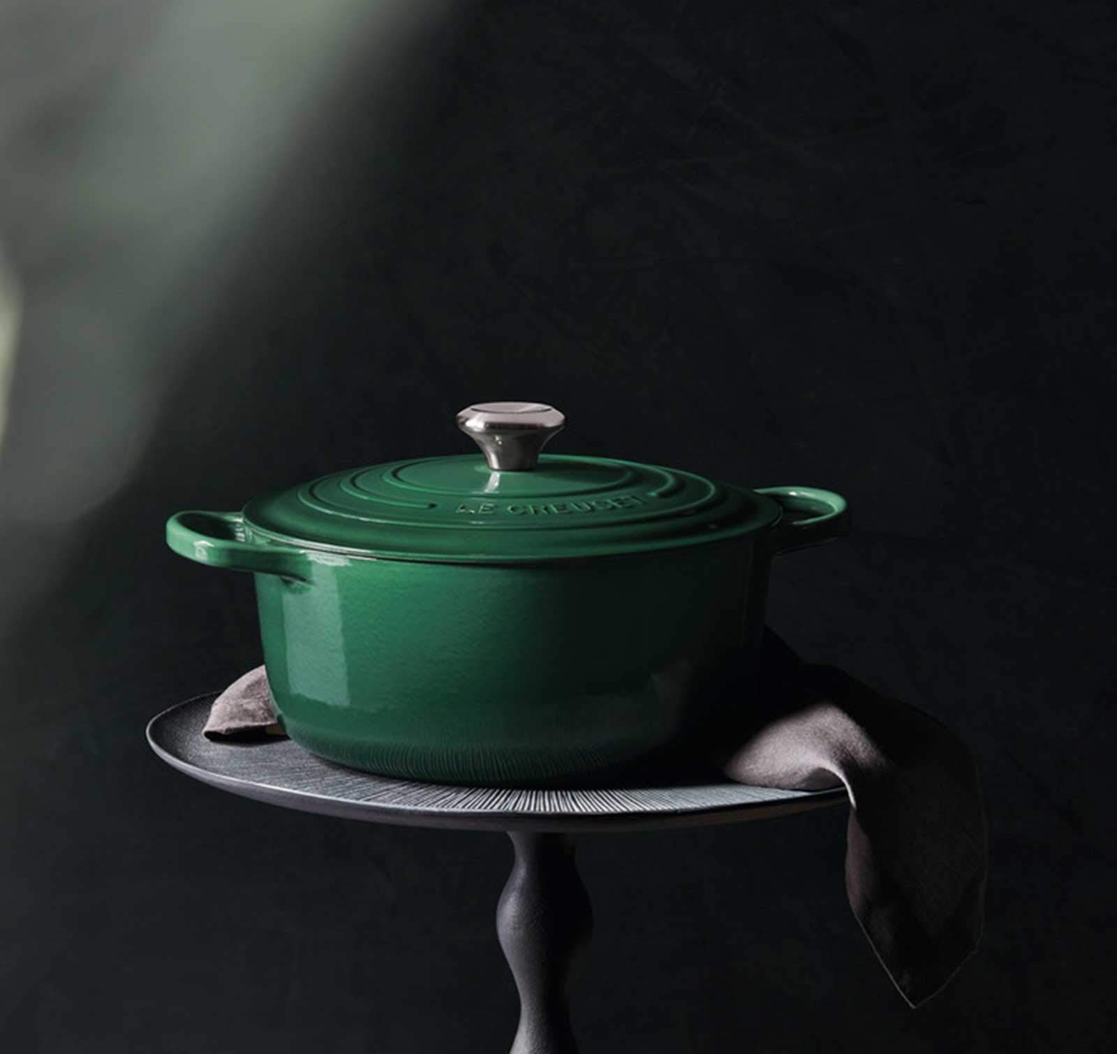 Le Creuset Signature Enameled Cast-Iron Dutch Oven, Saucepan, And Skillet 5 Piece Bundle Set - Artichaut