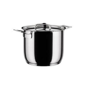 a di alessi, "pots & pans", stockpot in 18/10 stainless steel mirror polished,5 qt 9 ½ oz