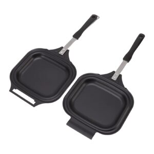 CHICIRIS Aluminum Pan, Non-Stick Frying Pan, Suitable for Omelets, Bacon, Burgers, Pancakes, Fried Eggs, Steak, Even Heating, Small and Compact, Easy to Clean