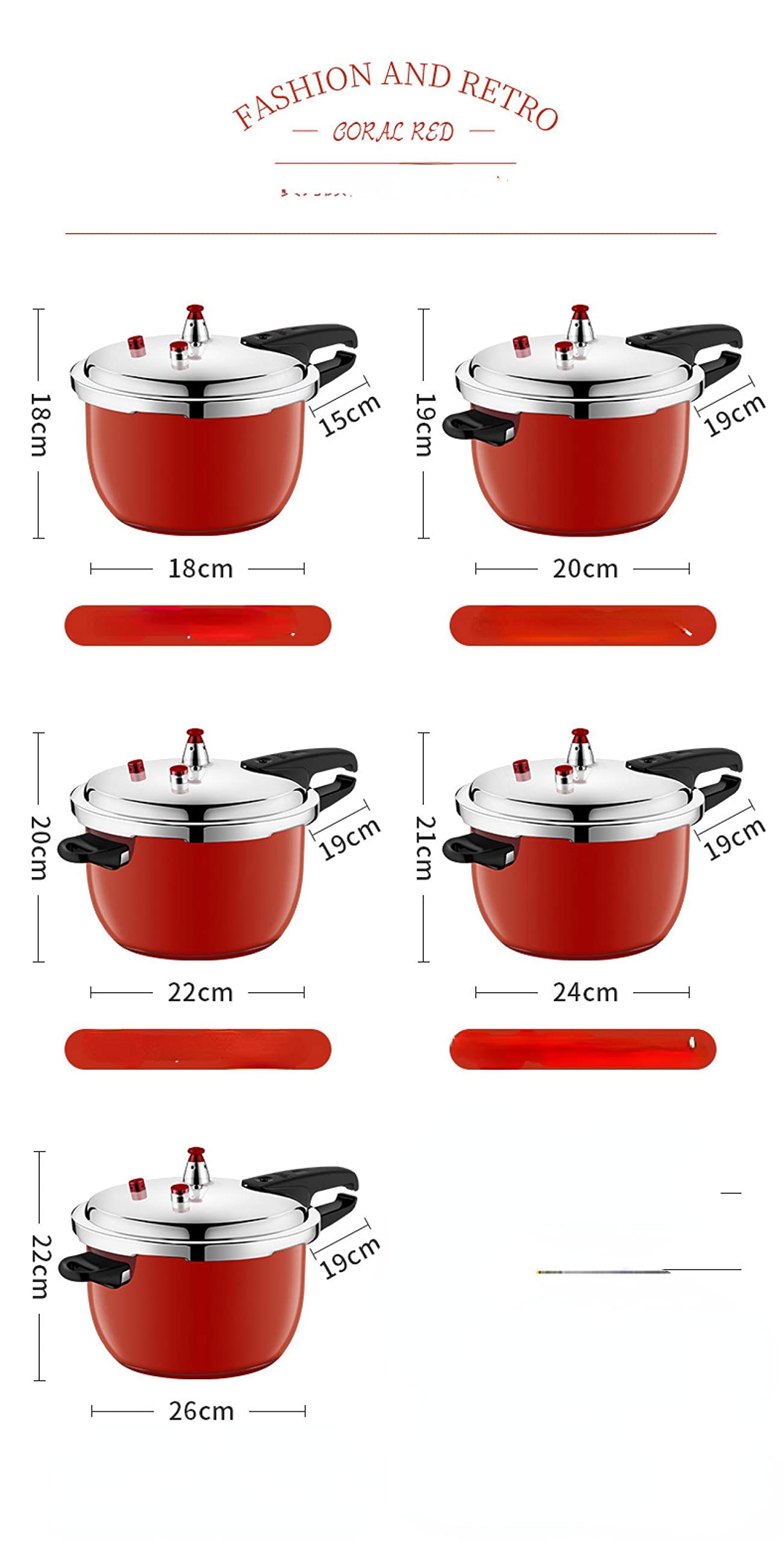 ADAGRO Double Happiness Pressure Cooker 304 Stainless Steel Household Gas Induction Cooker Universal Mini Explosion-Proof Pressure Cooker Sapphire Blue