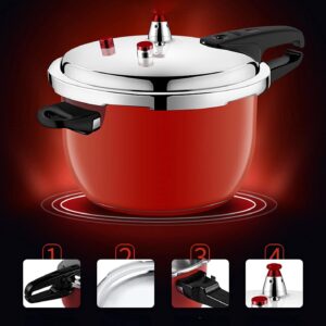 ADAGRO Double Happiness Pressure Cooker 304 Stainless Steel Household Gas Induction Cooker Universal Mini Explosion-Proof Pressure Cooker Sapphire Blue