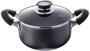 2 handle non-stick sauce pot with glass lid - 2.5 qt