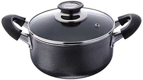 2 Handle Non-Stick Sauce Pot With Glass Lid - 2.5 Qt