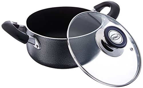 2 Handle Non-Stick Sauce Pot With Glass Lid - 2.5 Qt