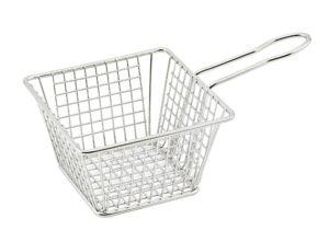 winco mini fry basket, silver