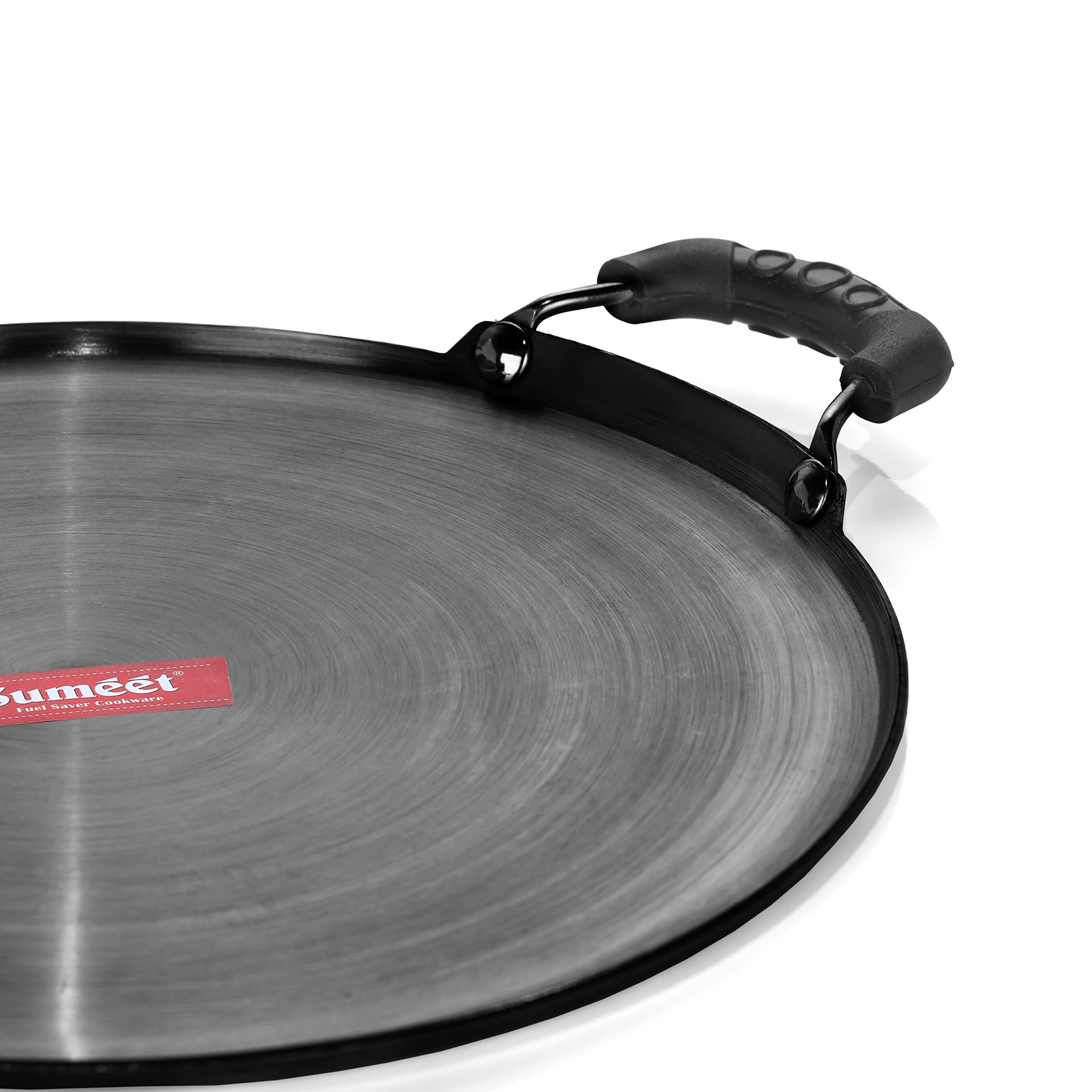 Sumeet Pre Seasoned 2.5mm Thick Iron Dosa Tawa with Double Side Handle (27.4cm)