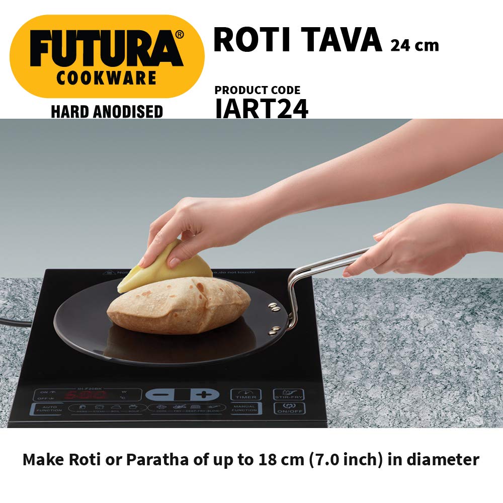 Hawkins Futura Hard Anodised Induction Roti Tawa 24cm 4.88mm IART24