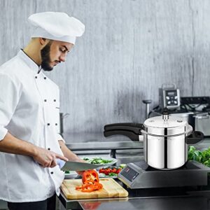 Healthy Choices 5 Quart Pressure Cooker, Stainless Steel, Unique Double Safety Valve, Olla de Presion Acero Inoxidable, Gas Stove & Induction Compatible, Instant Cooking, Indian Cookware, 5 Liters