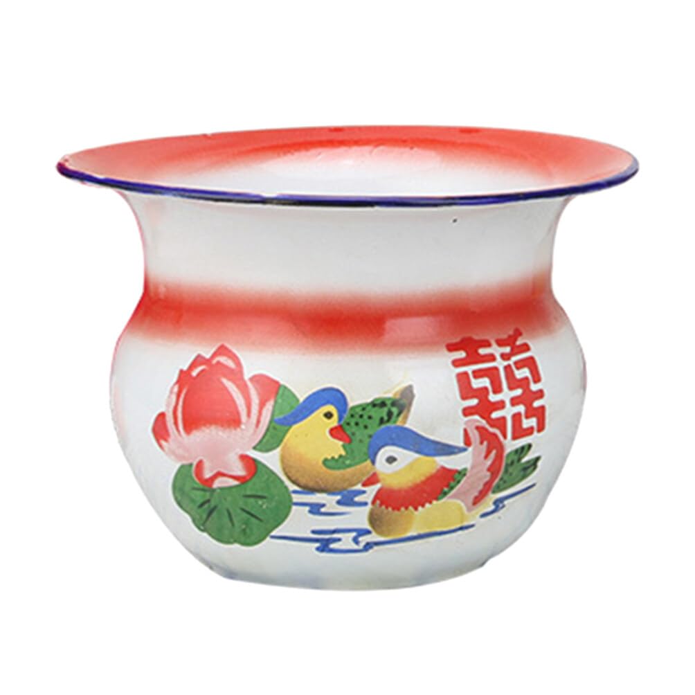 Cabilock Toilet Portable Toilet Enamel Urinal Pot Unisex Chamber Pot Enamel Spittoon chamber pot enamel potty antique enamel chamber pot for Adults Kids, Room Urinal Portable Camping Camping