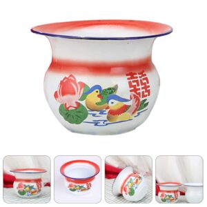 Cabilock Toilet Portable Toilet Enamel Urinal Pot Unisex Chamber Pot Enamel Spittoon chamber pot enamel potty antique enamel chamber pot for Adults Kids, Room Urinal Portable Camping Camping