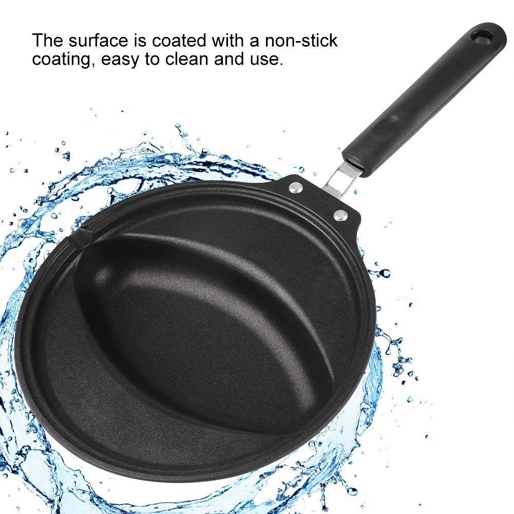 Alvinlite Non Stick Omelette Maker, Aluminum Egg Frying Pan Omurice Mold Omelet Rice Making with Black Coating Egg Skillet for Breakfast for Gas Stove Induction 8inch*6inch