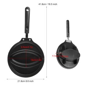 Alvinlite Non Stick Omelette Maker, Aluminum Egg Frying Pan Omurice Mold Omelet Rice Making with Black Coating Egg Skillet for Breakfast for Gas Stove Induction 8inch*6inch