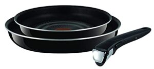 tefal l2319002 ingenio non-stick elegance try-me cookware set, 3 pieces, black